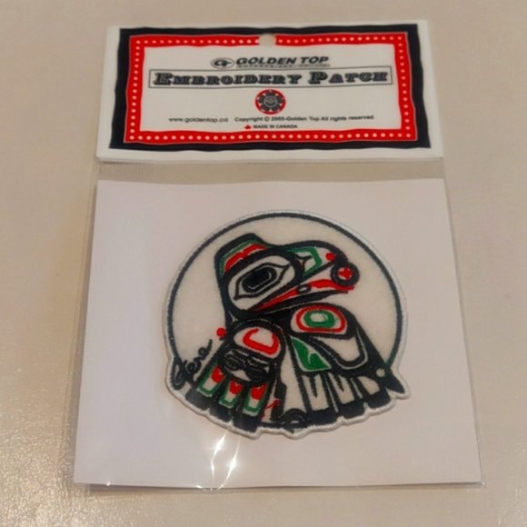 Other | 3 Embroidered Patch Raven Indigenous Design | Poshmark